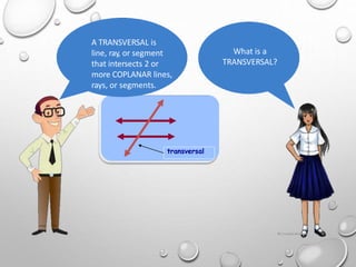 SIM Angles Formed by Parallel Lines cut by a Transversal | PPT