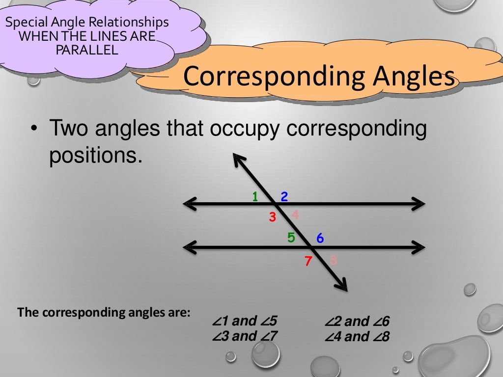 SIM Angles Formed by Parallel Lines cut by a Transversal