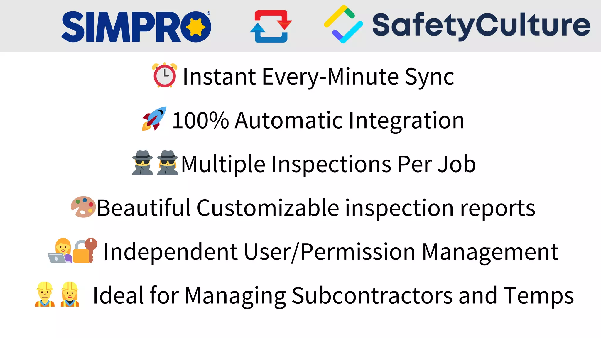 simPRO to SafetyCulture Forms integration | PDF