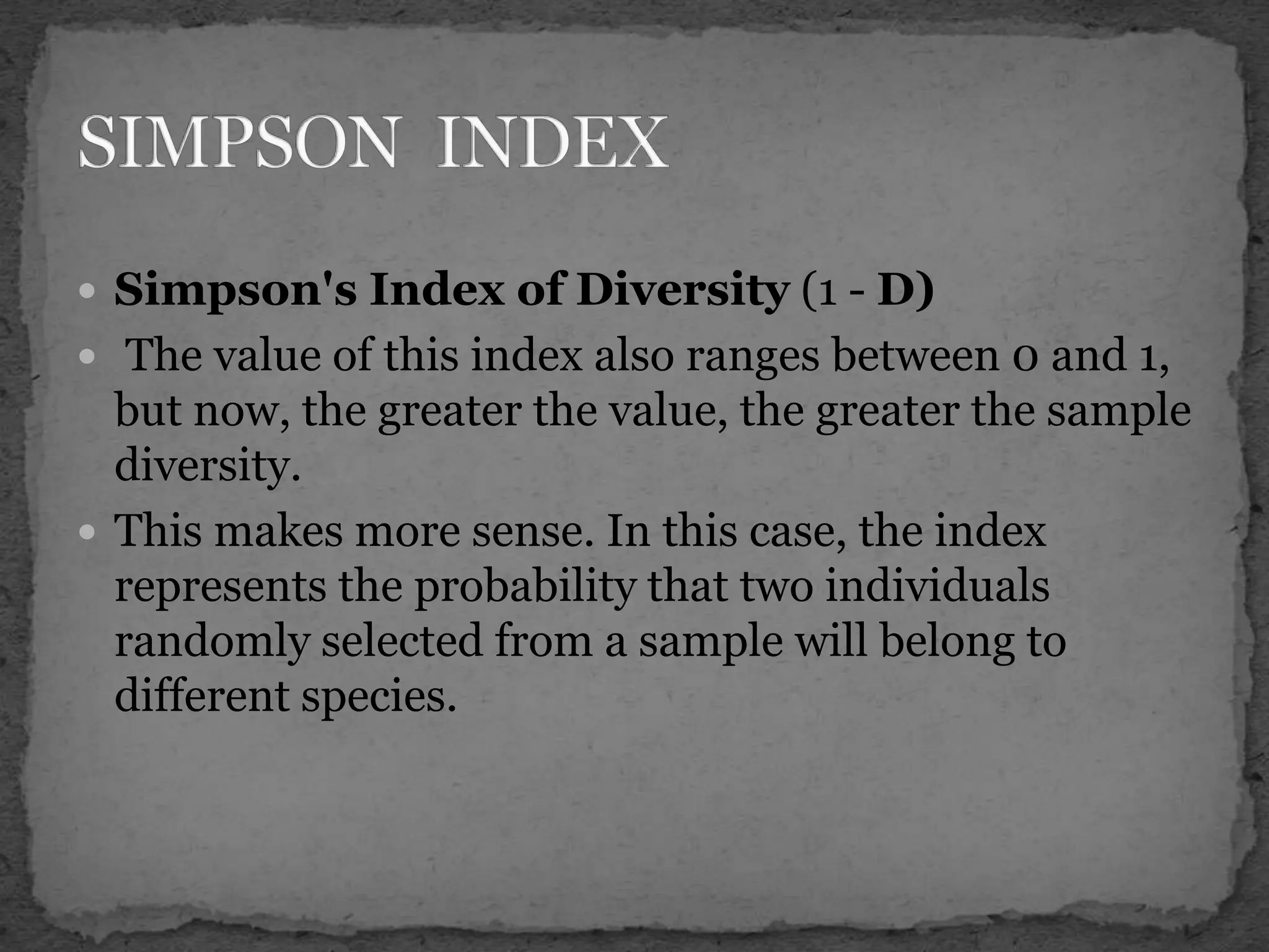 Simpson index | PPTX