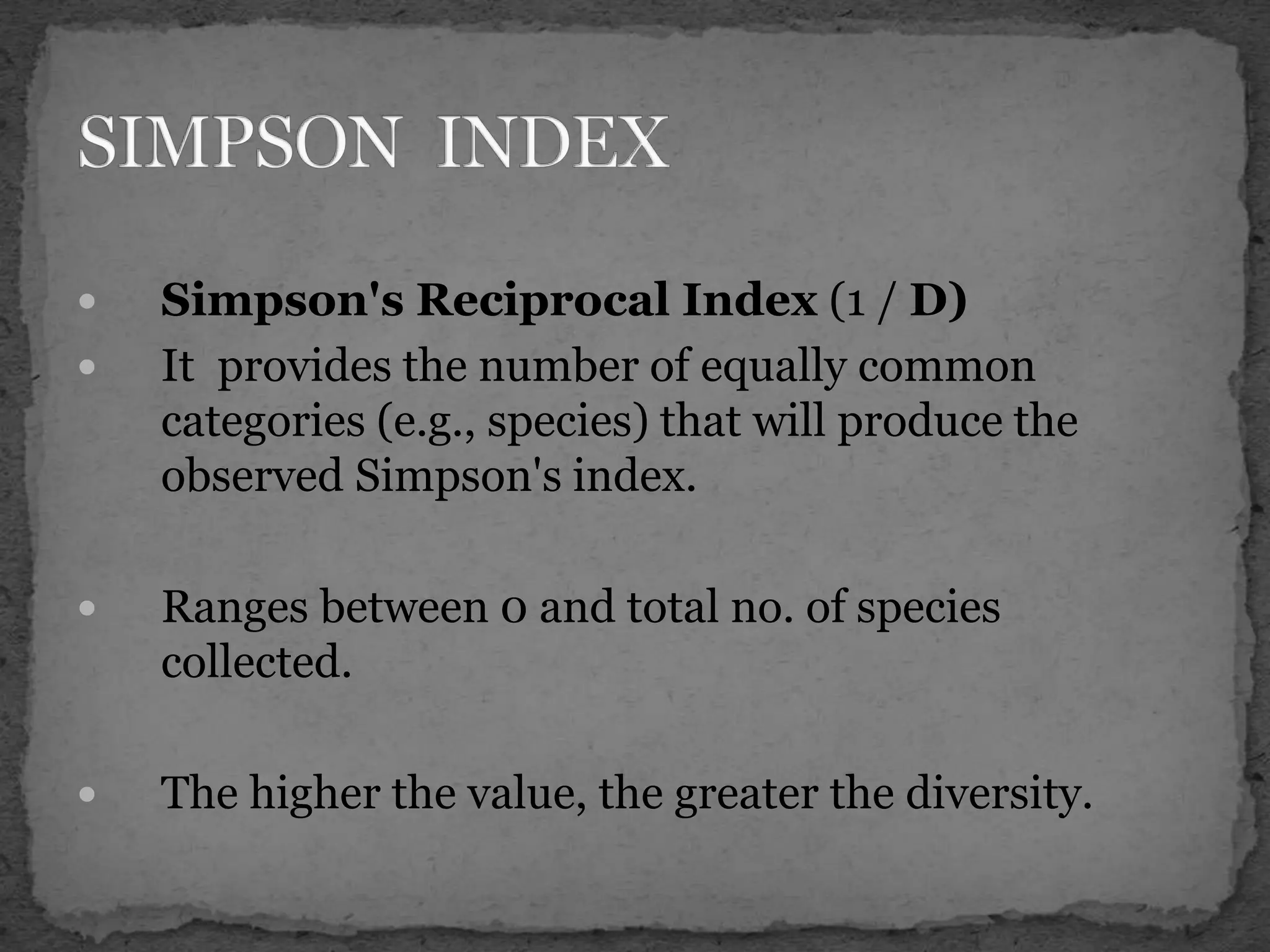 Simpson index | PPTX
