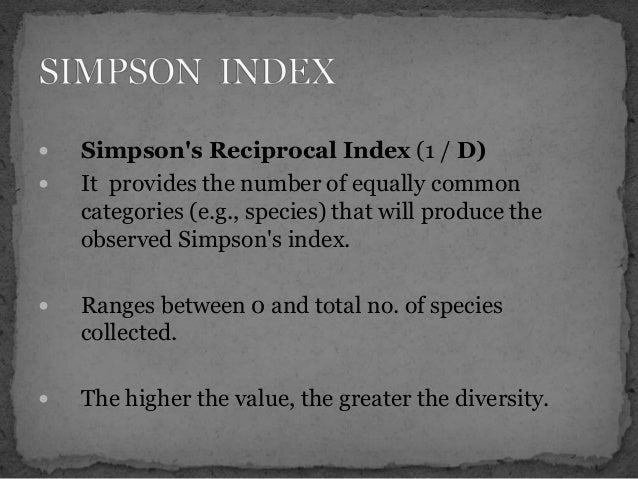 Simpson index