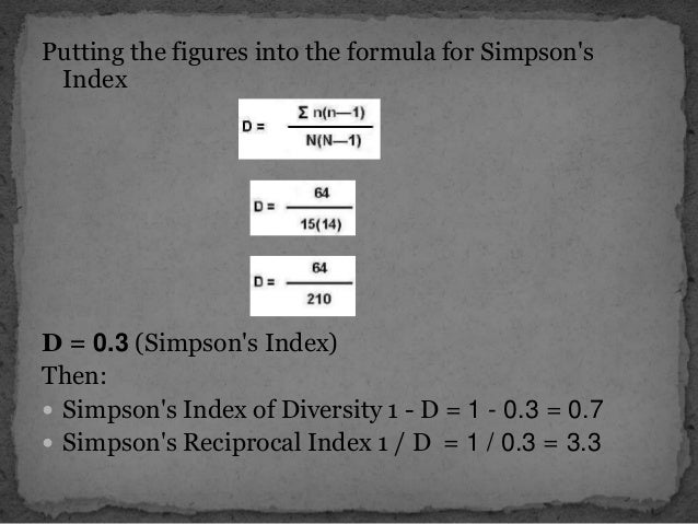 Simpson index