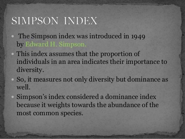 Simpson index