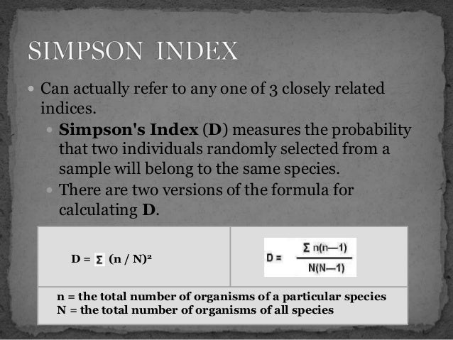 Simpson index