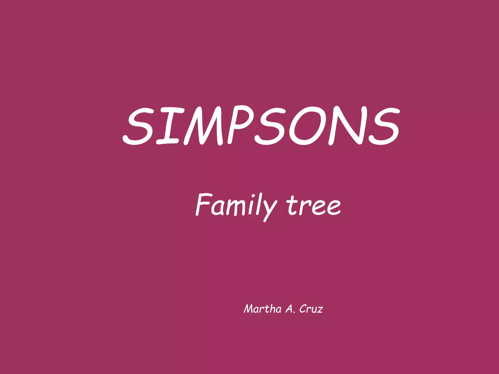 Simpsons family tree | PPTX