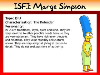 The Simpsons Myers-Briggs Test | PDF | Business and Finance