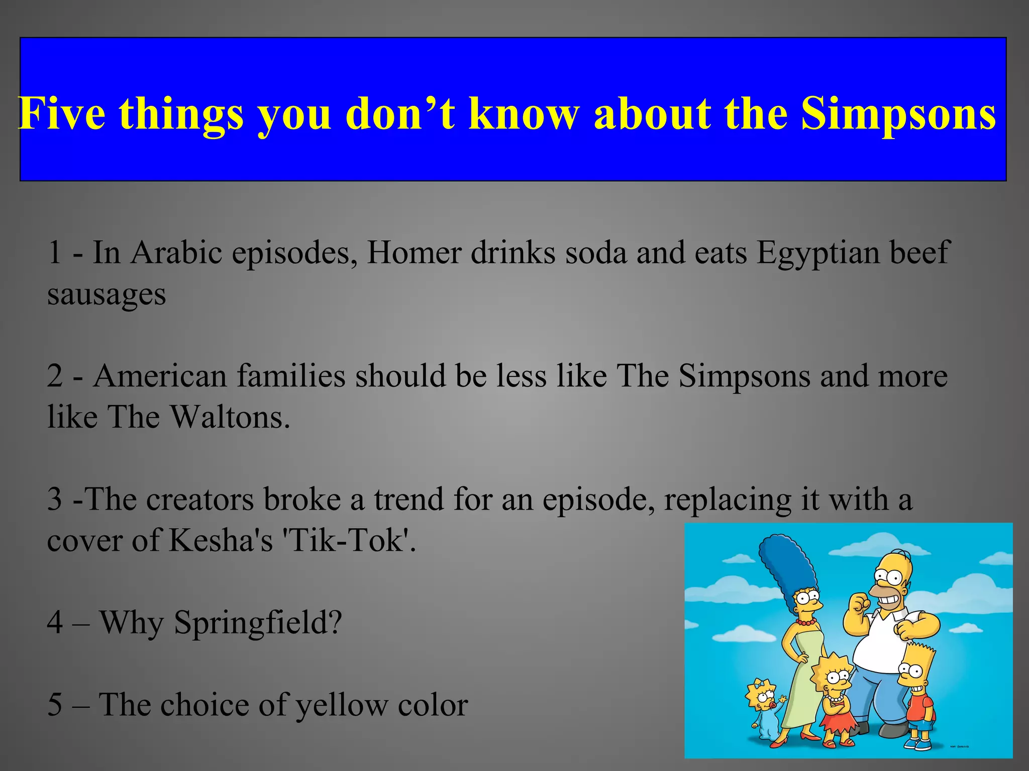 Simpsons presentation | PPT