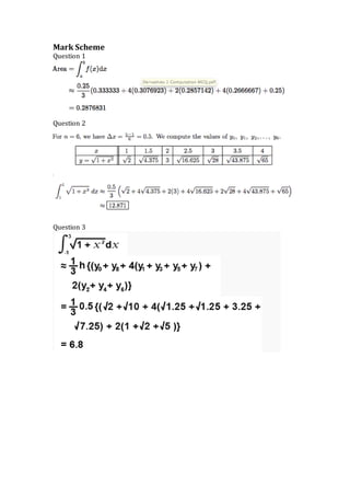 Simpson’s rule short answer question | PDF