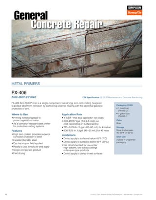 Simpson Strongtie Concrete Repair and Strengthening Systems | PDF