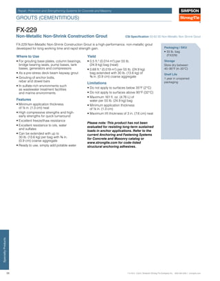 Simpson Strongtie Concrete Repair and Strengthening Systems | PDF