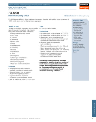 Simpson Strongtie Concrete Repair and Strengthening Systems | PDF