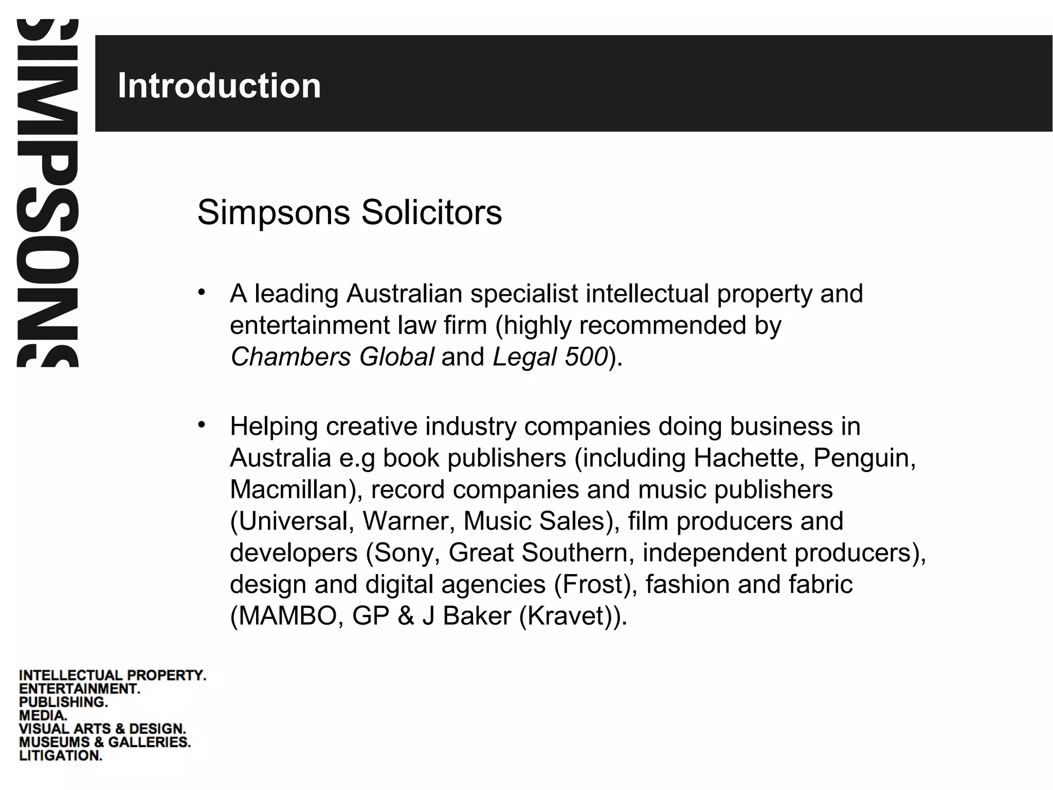 Simpsons Solicitors Webinar Presentation - Creative Industries in ...