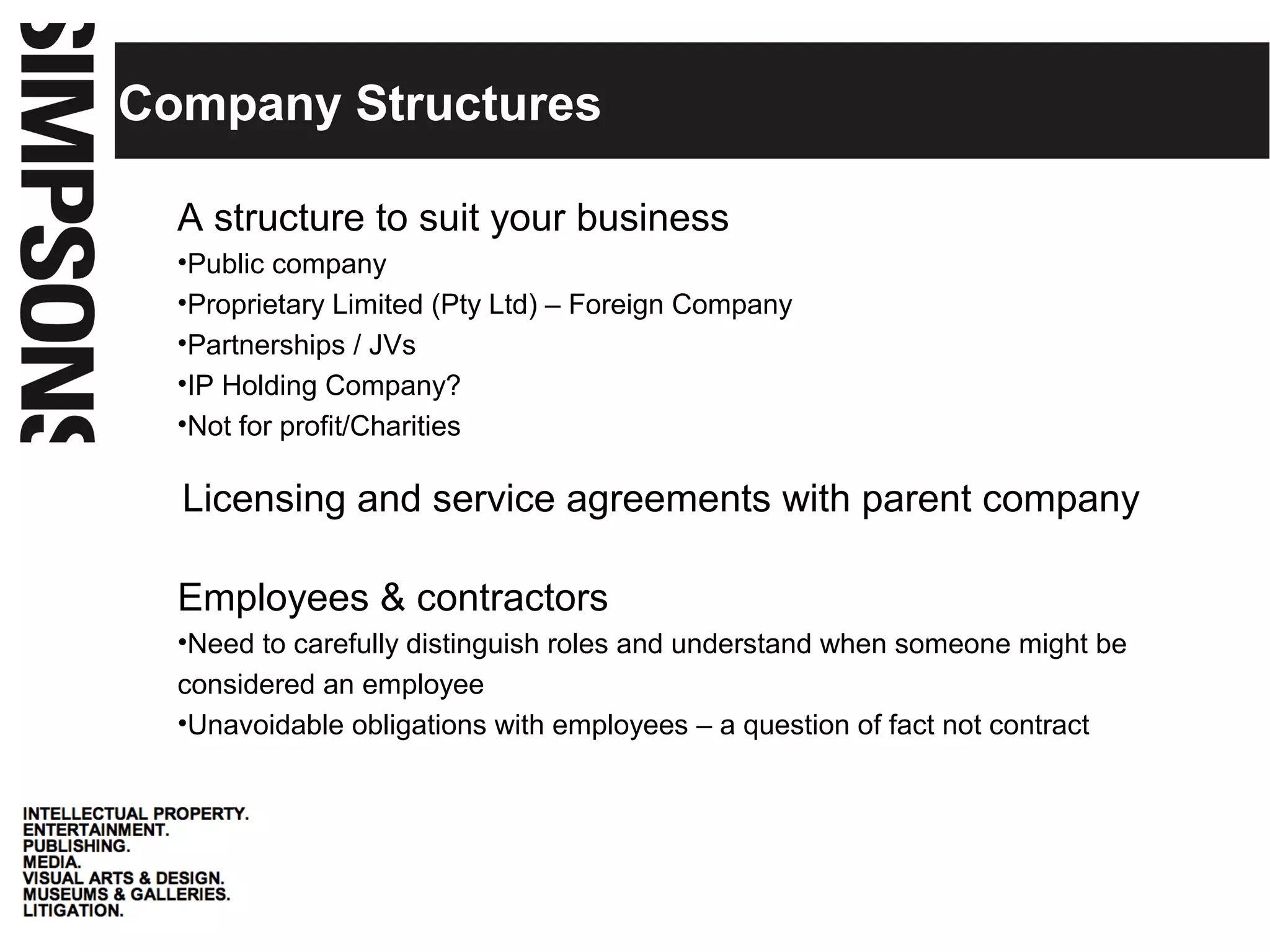Simpsons Solicitors Webinar Presentation - Creative Industries in ...