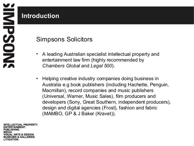 Simpsons Solicitors Webinar Presentation - Creative Industries in Aus…