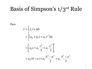 Derivation of Simpson's 1/3 rule | PPT