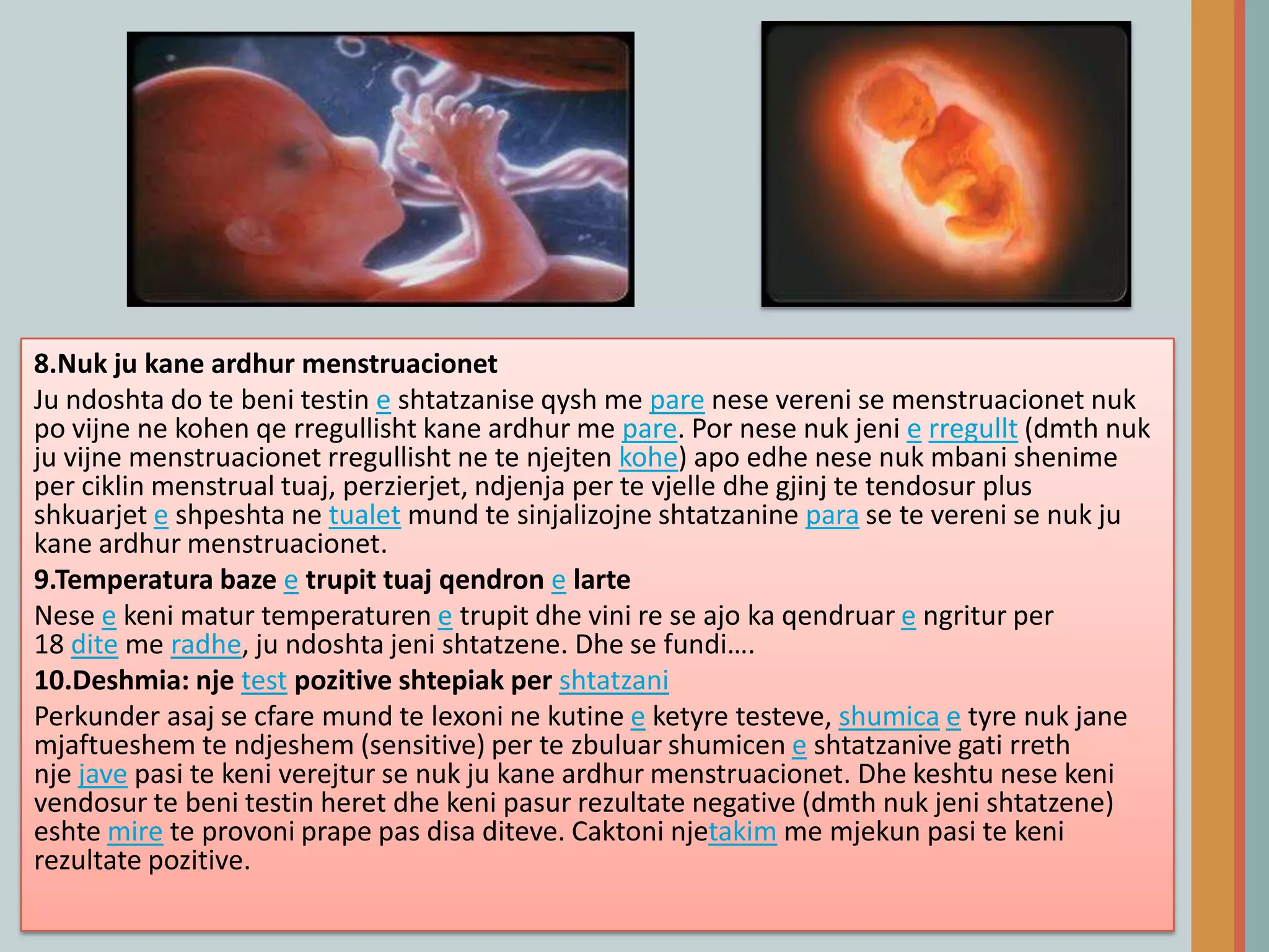 Simptomat e shtatzanise | PPTX