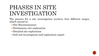 Introduction to Site Investigation Methods | PPTX