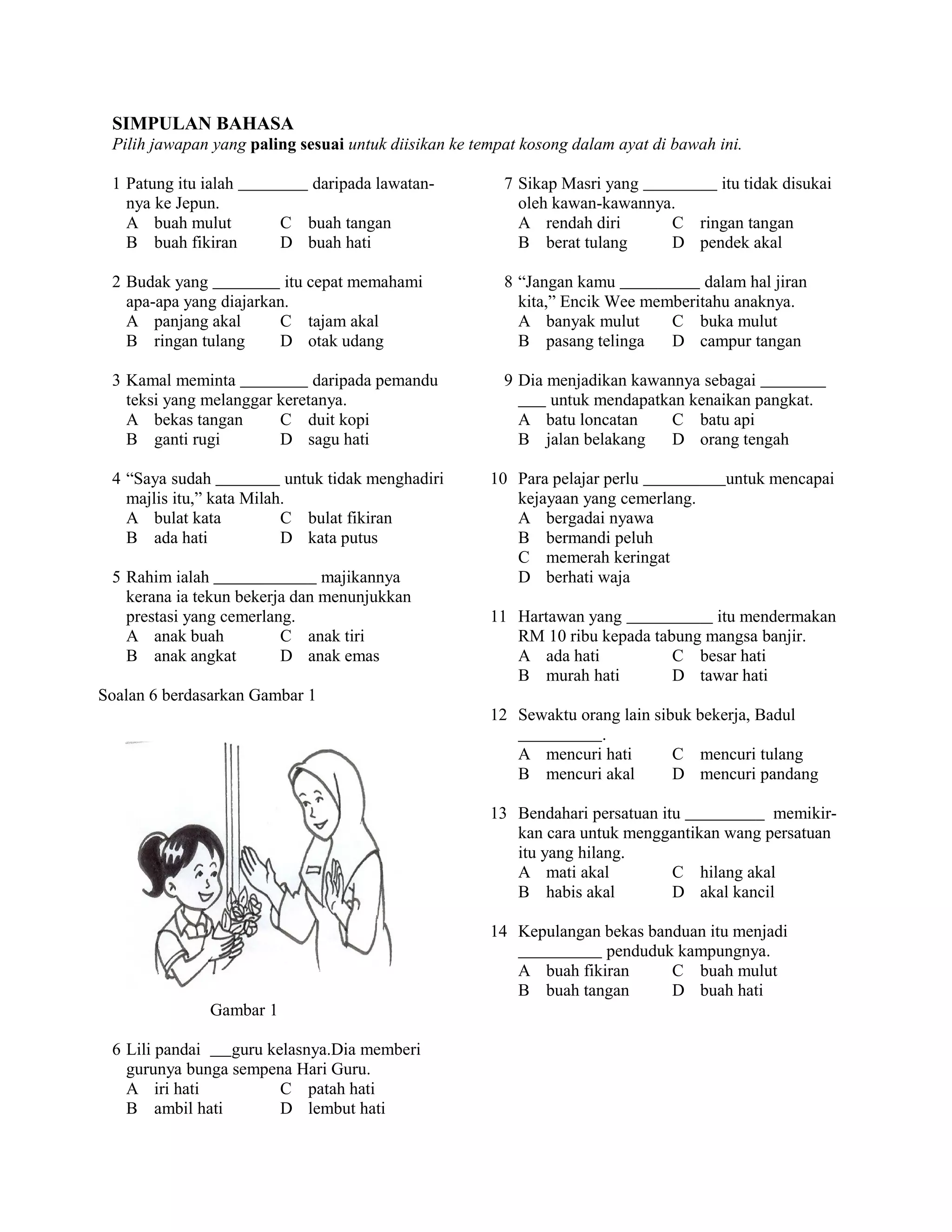 Simpulan bahasa | DOC