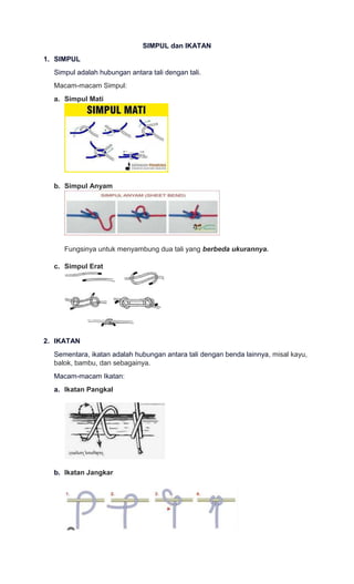 SIMPUL dan IKATAN dalam kepramukaan .docx