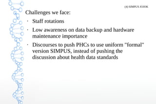 SIMPUS Jojok and Indonesia Public Health Centers | PPT