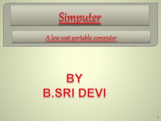 Simputer new ppt | PPT