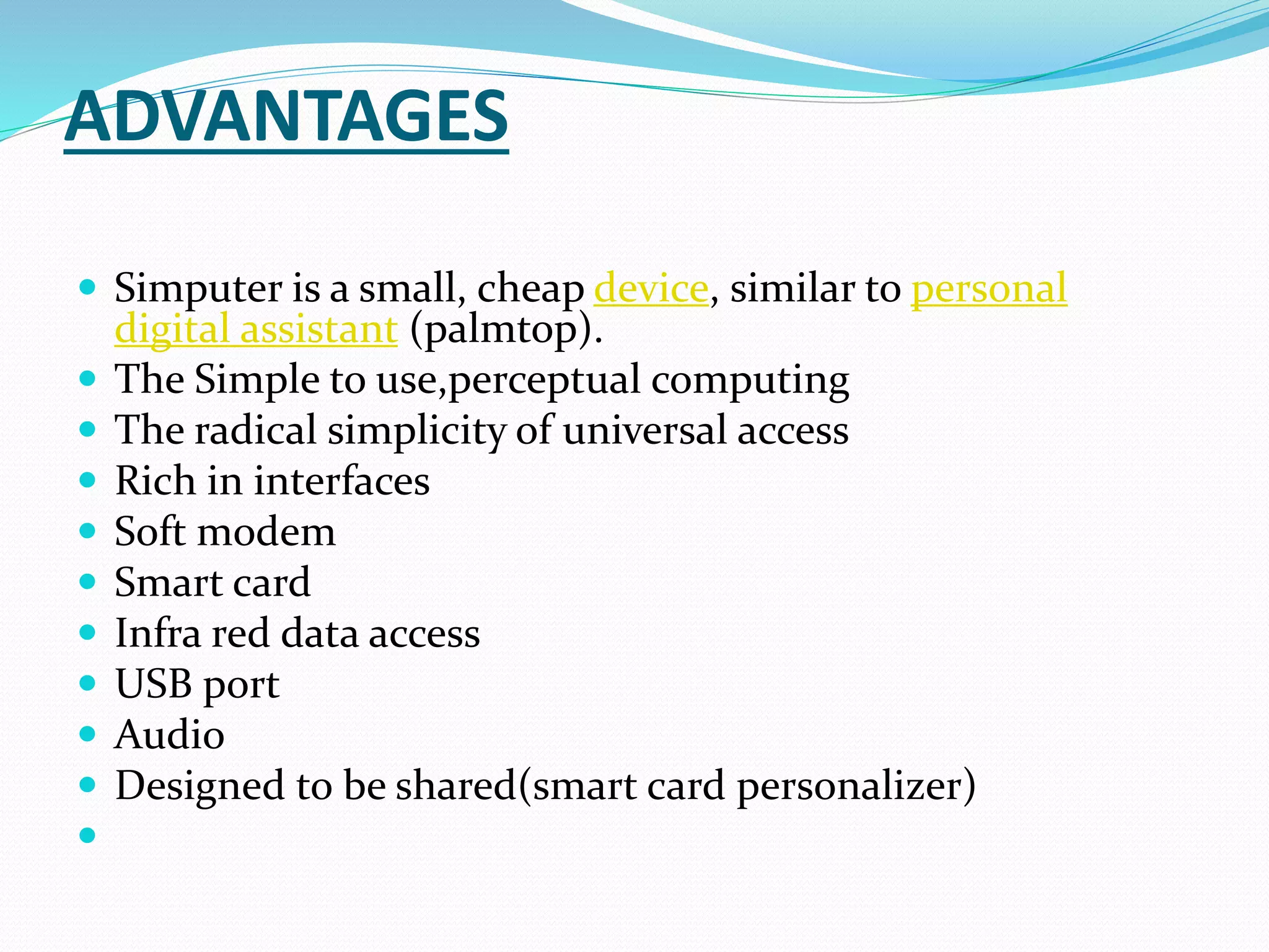 Simputer technology ppt | PPTX