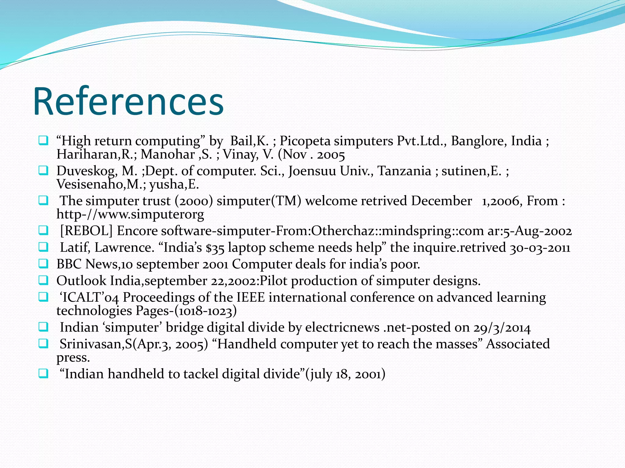 Simputer technology ppt | PPTX