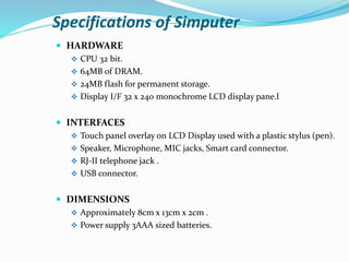 Simputer technology ppt | PPTX