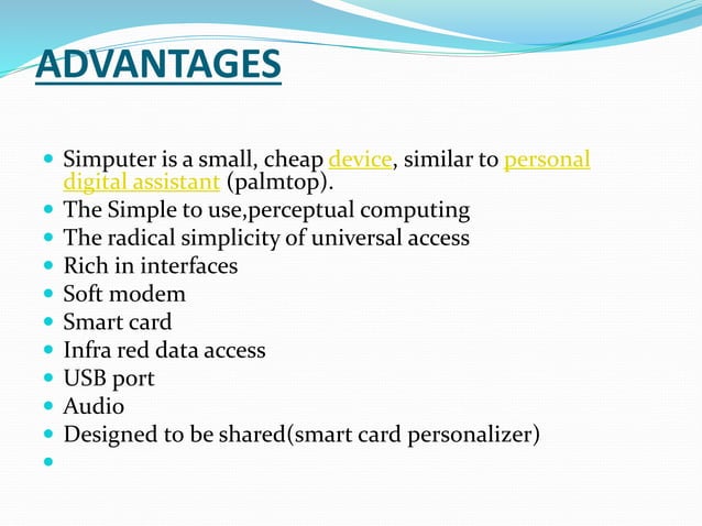 Simputer technology ppt | PPTX | Computer Peripherals | Computing