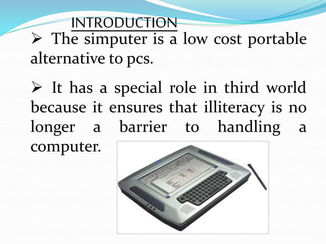 Simputer technology ppt | PPTX | Computer Peripherals | Computing