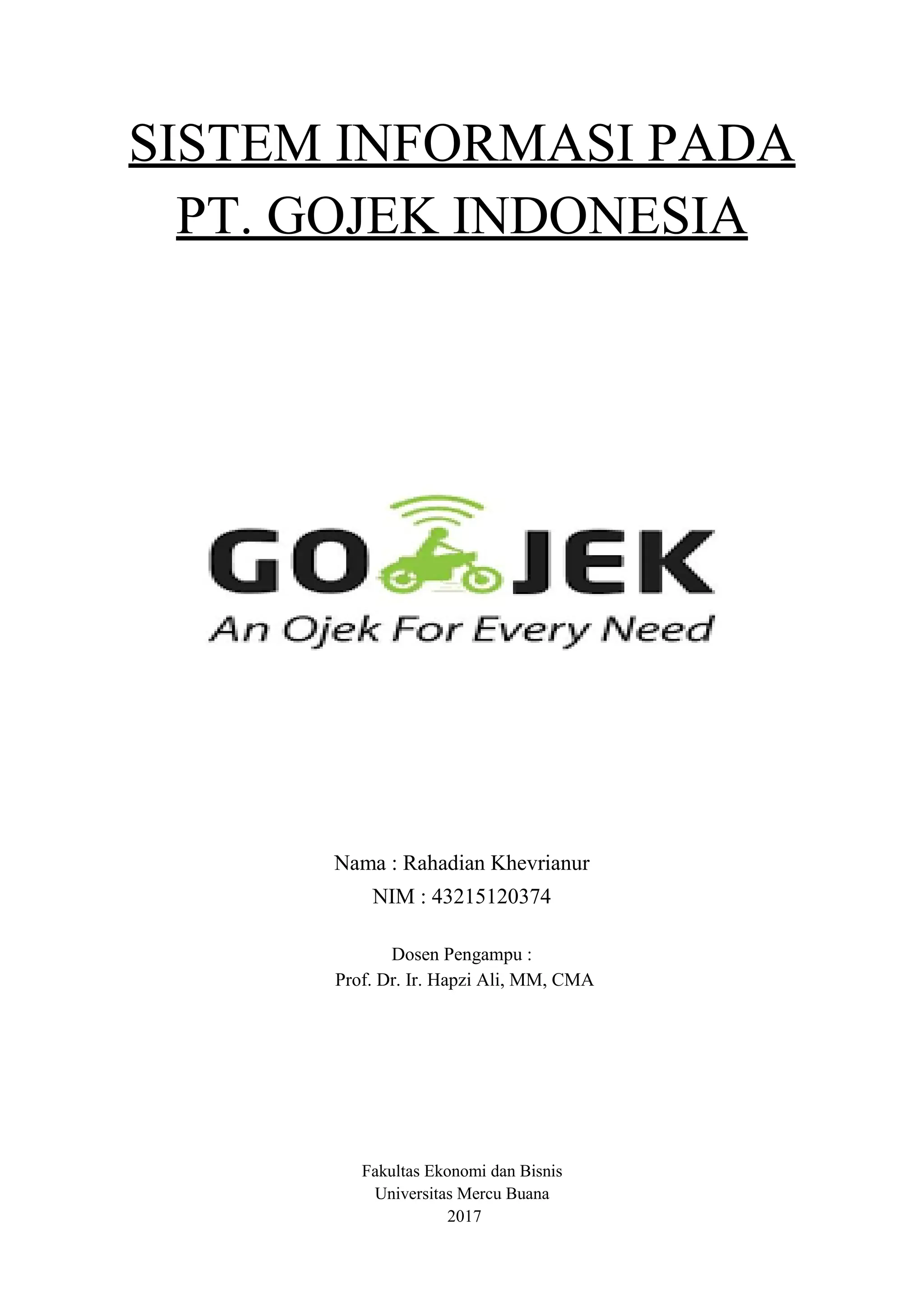 Sim, rahadian khevrianur, hapzi ali, sistem informasi pada pt. gojek ...