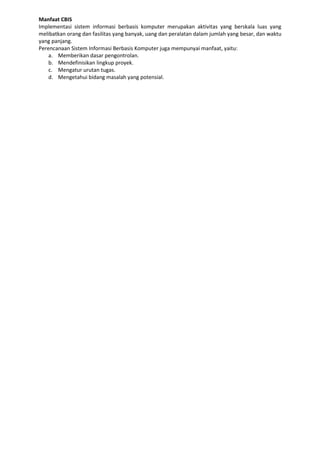 SIM,Raka Hikmah Ramadhan,Hapzi Ali,CBSI,Universitas MercuBuana,2017 | PDF