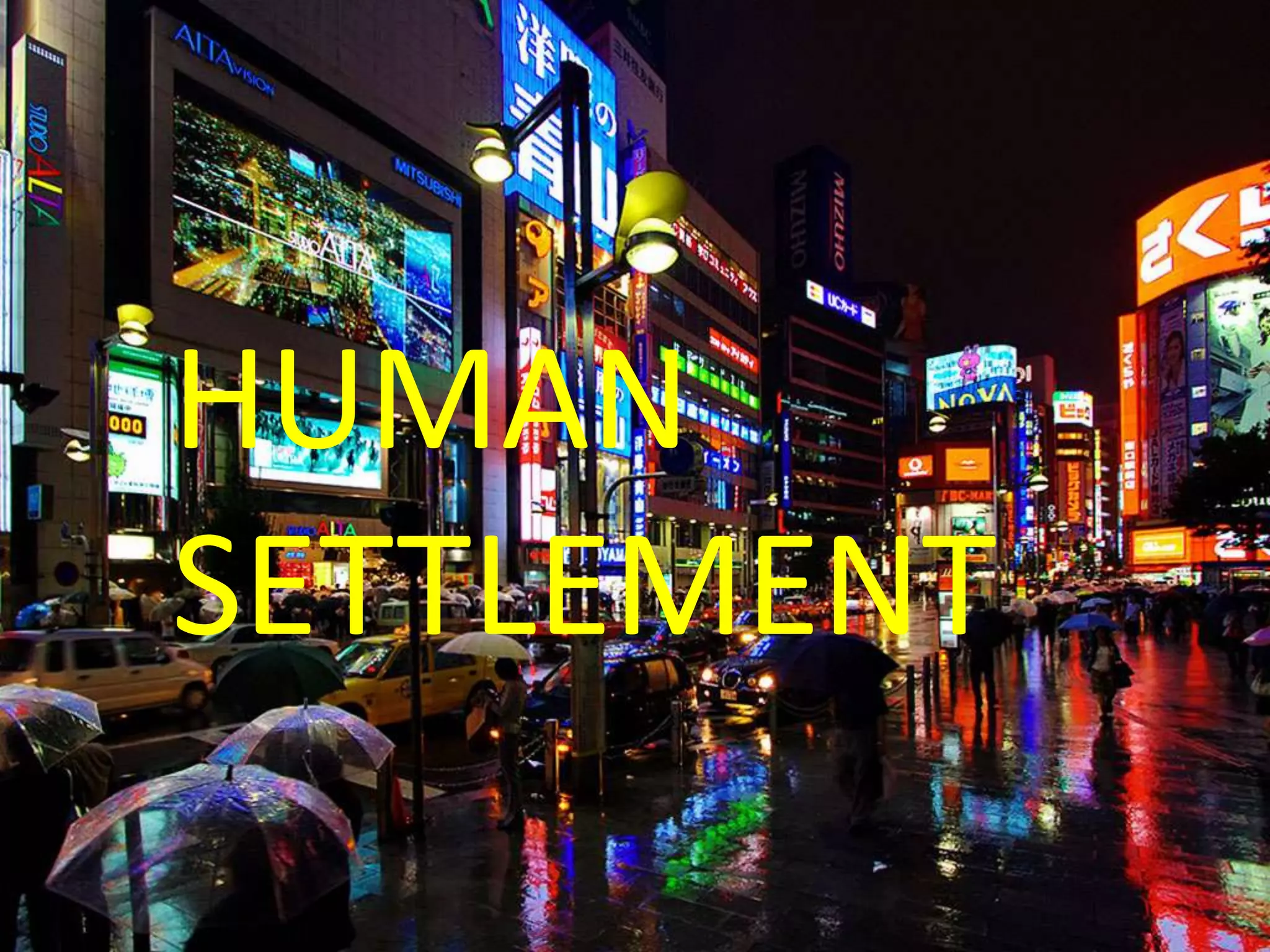 Human settlement class 7 | PPTX