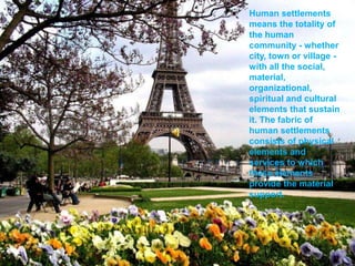 Human settlement class 7 | PPTX