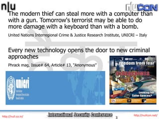 nullcon 2011 - Cyber crime 101: Cost of cyber crime, trends and analysis | PDF