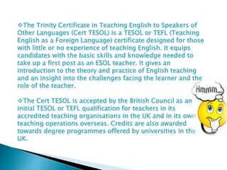 What is the TESOL? | PPTX