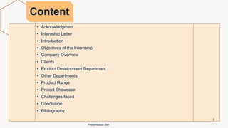 industrial report........................... | PPTX | Needlework | Arts ...