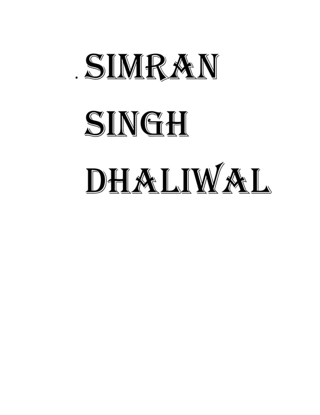 Simran singh dhaliwal | PDF