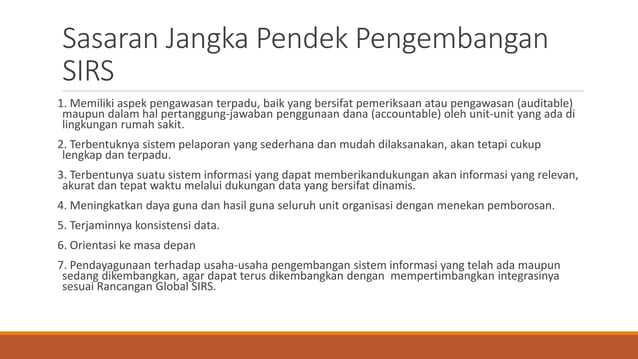 Sistem Informasi Manajemen Puskesmas (SIMPUS) dan SIMRS | PPTX