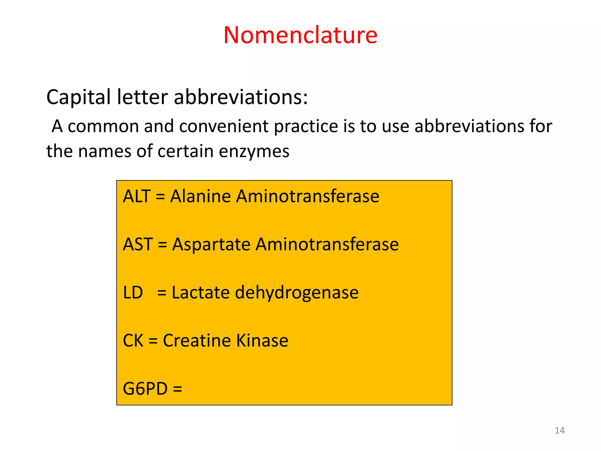 Principles of clinical enzymology | PPTX
