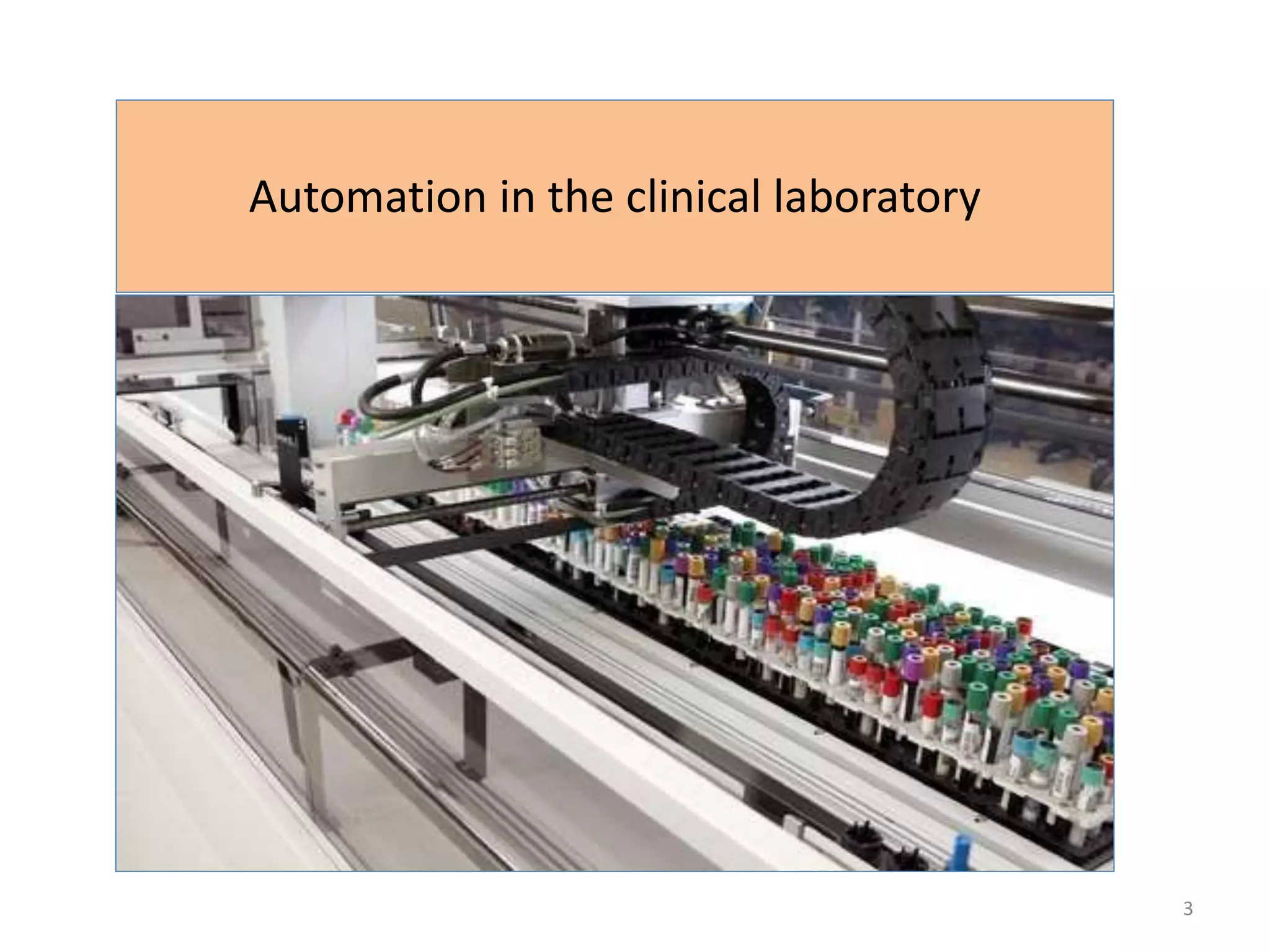 Automation in the Clinical Lab | PPTX | Chemistry | Science