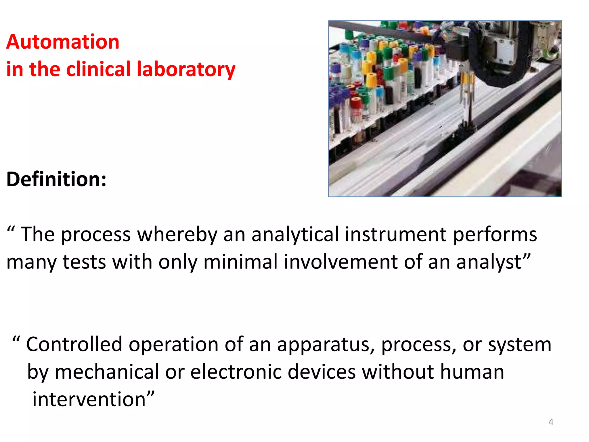 Automation in the Clinical Lab | PPTX