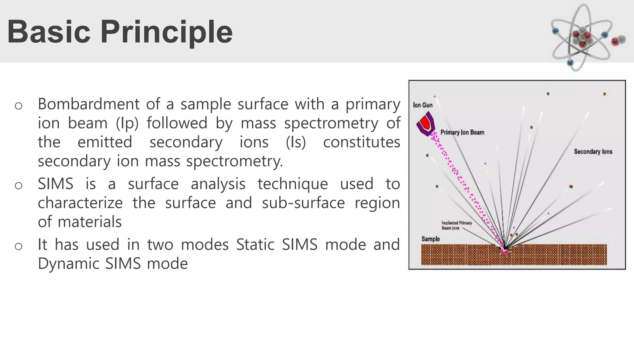 Secondary Ion Mass Spectroscopy (SIMS) PPT | PPTX