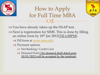 Sims admission | PPT