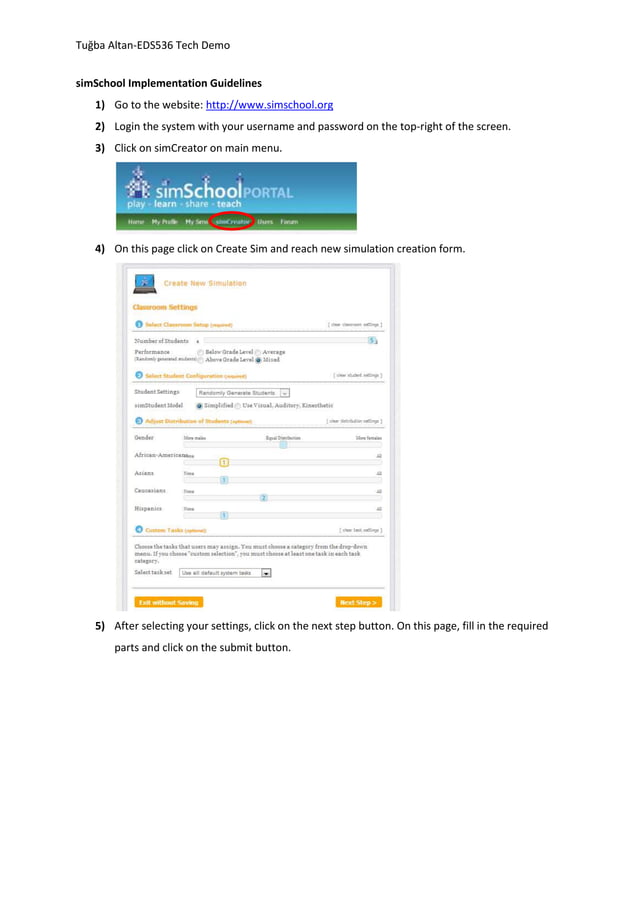 Simschool implementation guidelines | DOCX