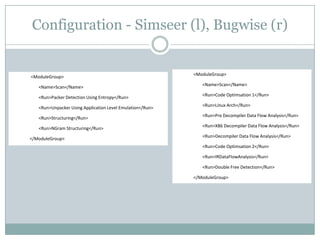 Simseer and Bugwise - Web Services for Binary-level Software Similarity and Defect Detection | PPT