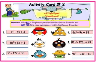 perfect square trinomial | PPTX