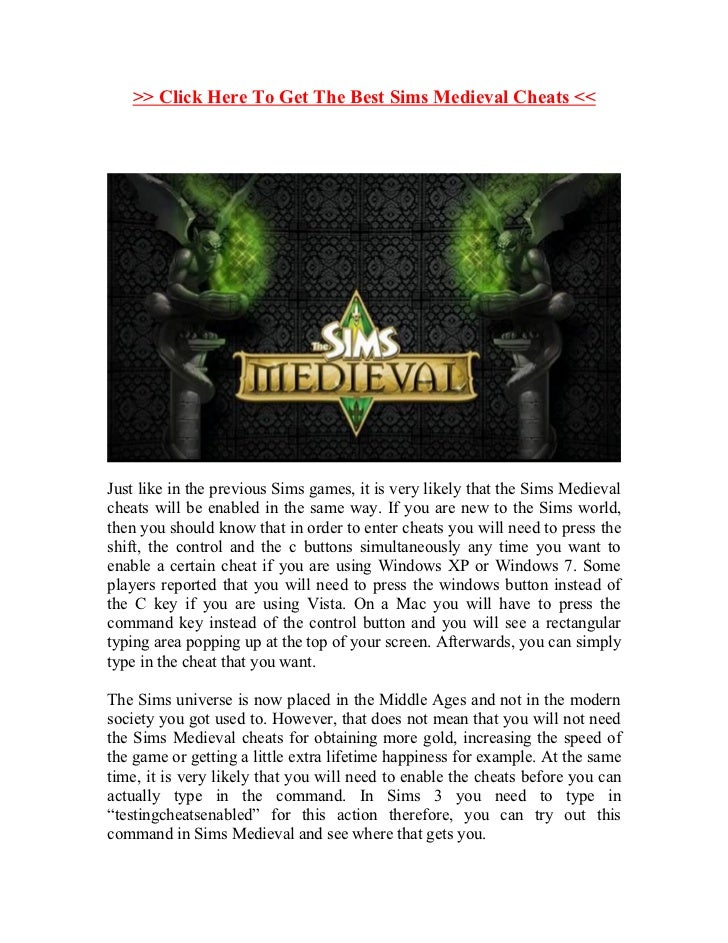 The sims medieval codes - silopeai