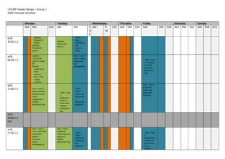 Sims schedule completed | PPT